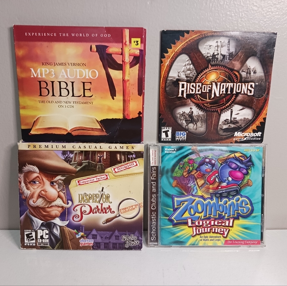 PC CD-ROM | Media | Pc Cdrom Disc Mixed Disc Lot Of Four | Poshmark